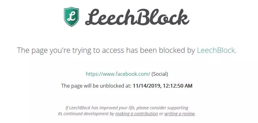 LeechBlock NG ចូលជាធរមាន