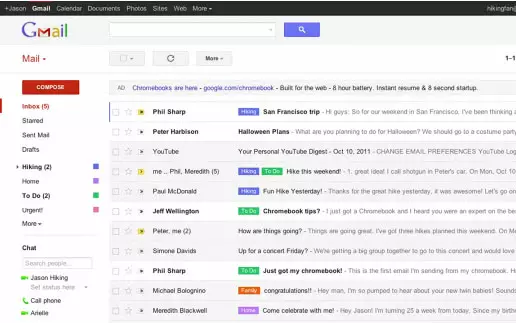 gmail täzeden dizaýn