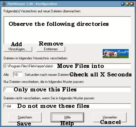 filewarper memindahkan fail secara automatik