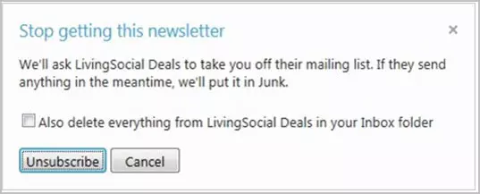 unsubscribe newsletter