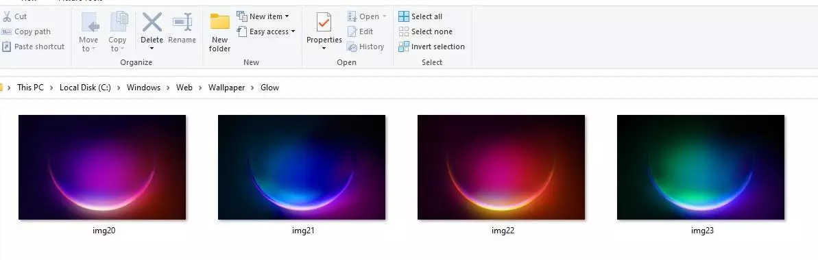 Windows 11 Tapeten - Glow Dossier