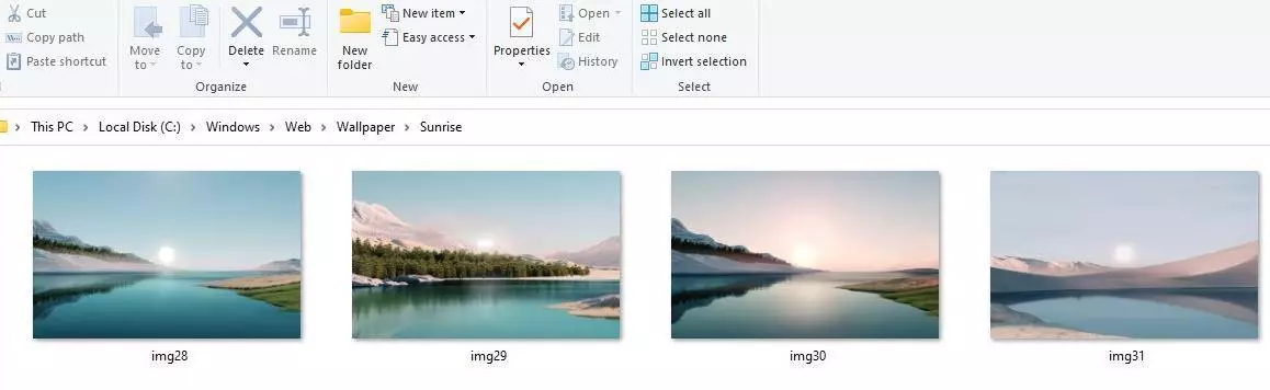 Wallpaper Windows 11 - folder sunrise