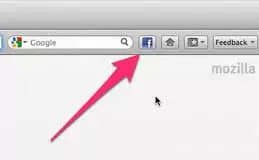 botão da barra de ferramentas do facebook