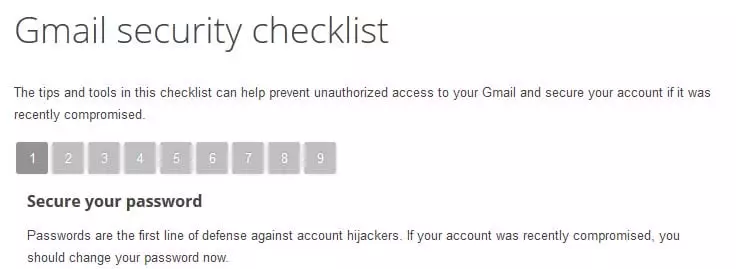 gmail安全清单