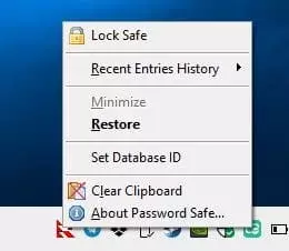 I-Password Safe system tray