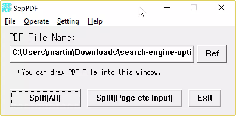 seppdf split pdf