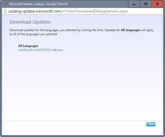 download update microsoft update-catalogus