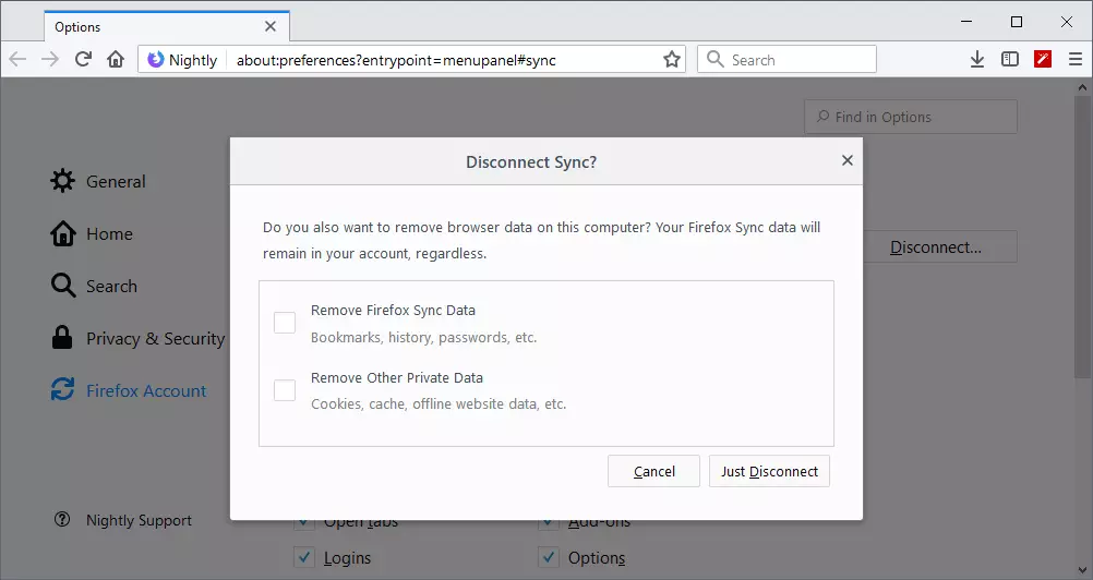 firefox sync malkonekti