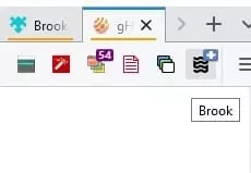 סרגל הכלים של Brook Firefox