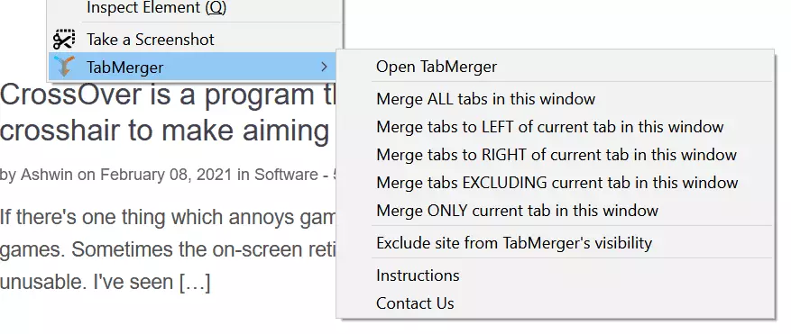 បរិបទ tabmerger