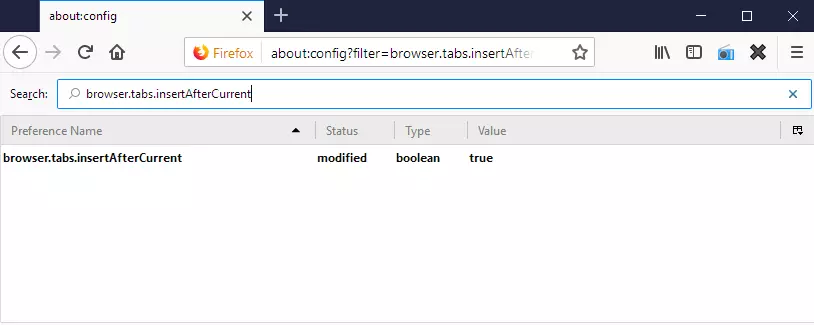 firefox opnaðu nýja flipa eftir að hafa verið virkur