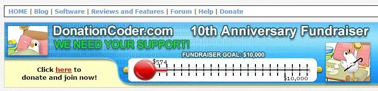 donationcoder ika-10 nga fundraiser