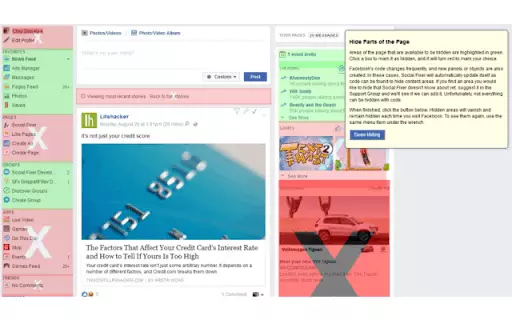 Social Fixer for Facebook plėtiniui, skirta Chrome