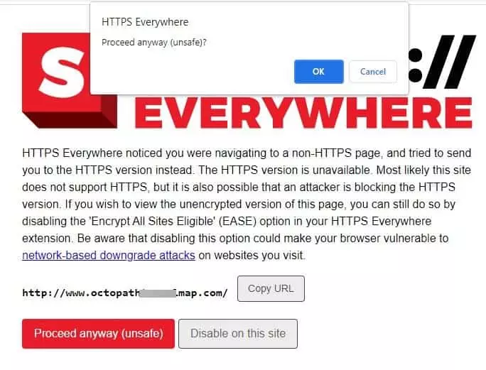 HTTPS នៅគ្រប់ទីកន្លែងផ្នែកបន្ថែមរបស់ Chrome