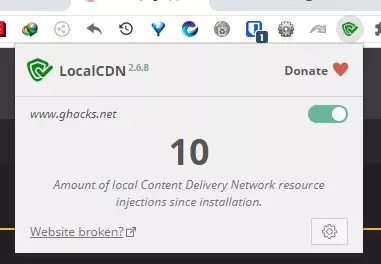 Sambungan Chrome LocalCDN