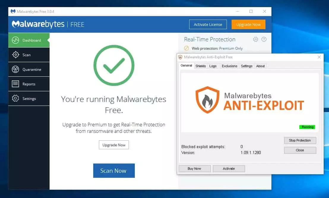 Malwarebytes kostenloser Anti-Exploit