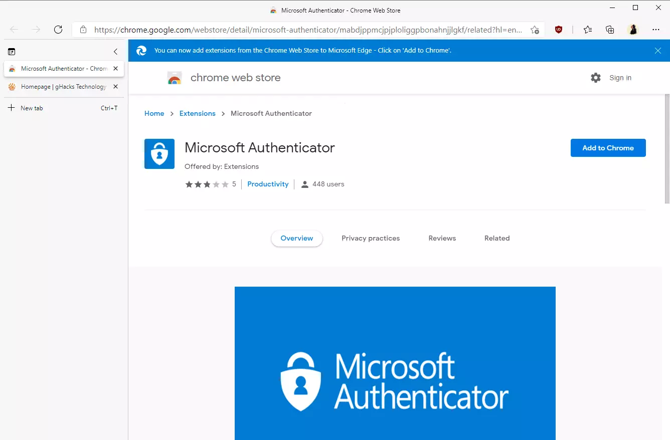 Microsoft autentifikavimo priemonė