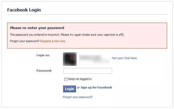 I tentativi di accesso a Facebook falliti rivelano informazioni private