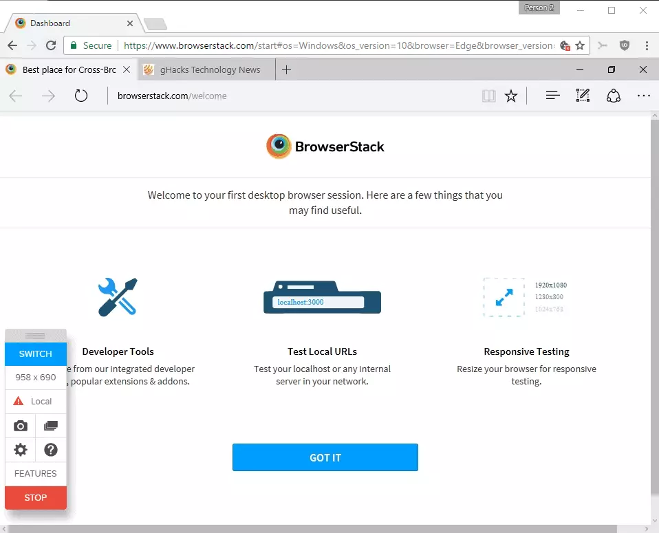 browserstack chekkasi